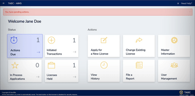 Alcohol Industry Management System (AIMS) | TABC